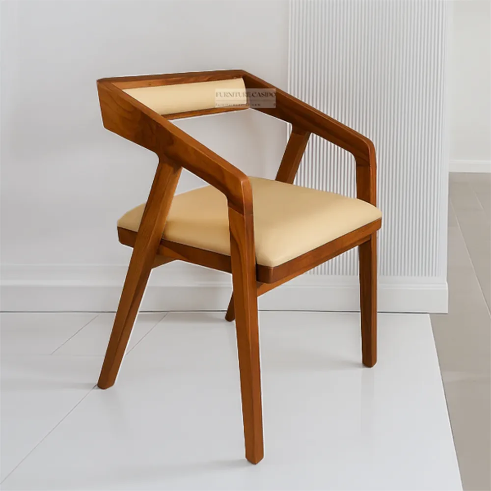Contemporary Solid Wooden Arm Chair Multipurpose Chair